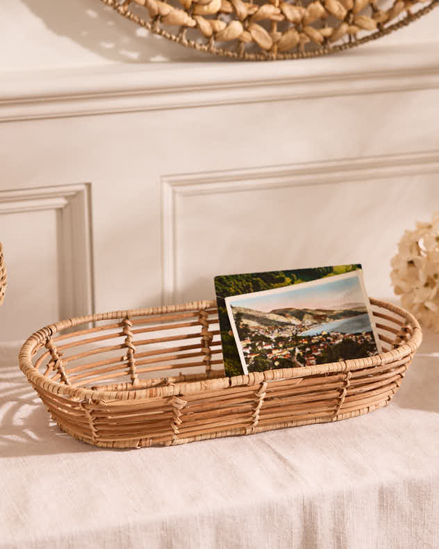 Roscoe Long Rattan Basket Dibor