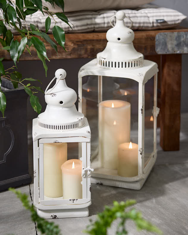 Set Of Two Decorative Ivory Lanterns – Dibor