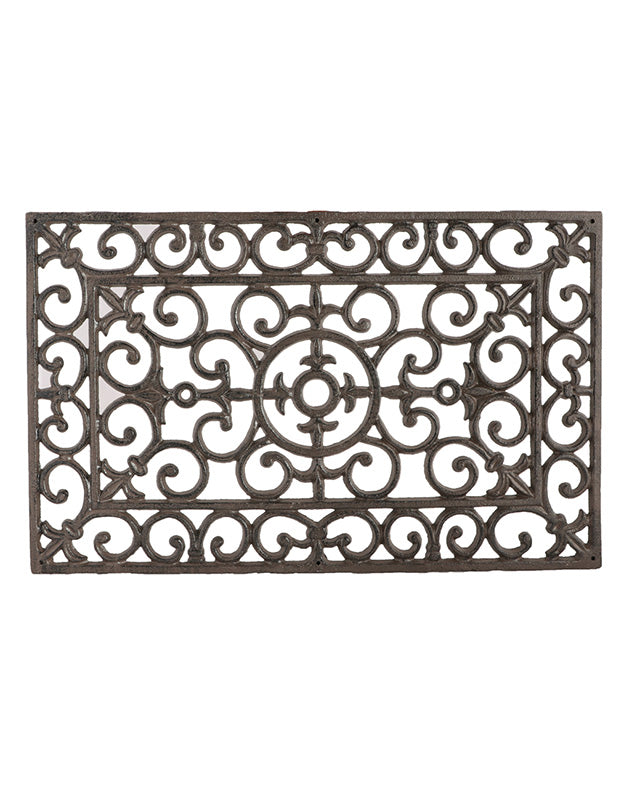 Cast Iron Scrolled Ornate Doormat – Dibor