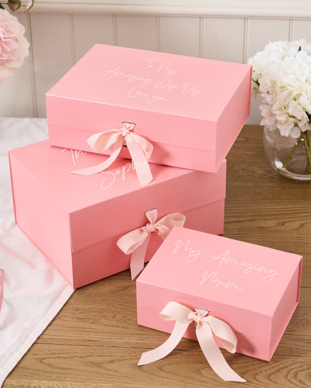 Pink Ribbon Tie Gift Box – Dibor