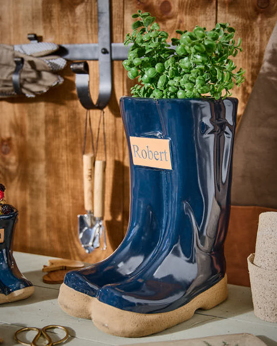 Welly Boot Planters & Personalised Ceramic Plant Pots | Dibor