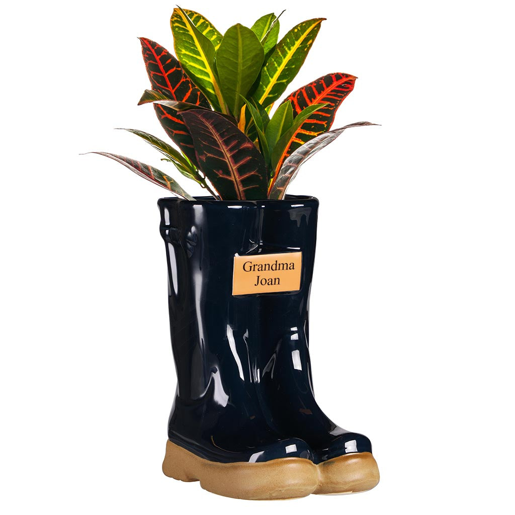 Personalised Welly Boot Planters – Dibor