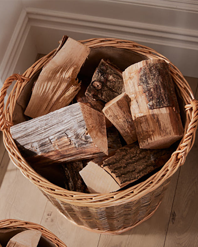 Wicker Log Basket With Lining – Dibor