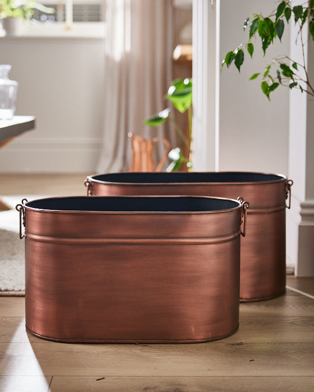 Bronte Copper Wood Bucket – Dibor