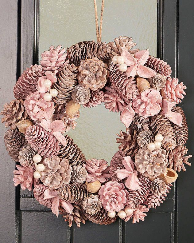 Enchanted Blush Pink Christmas Wreath – Dibor