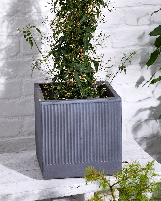Agri Grey Ribbed Planter Collection – Dibor