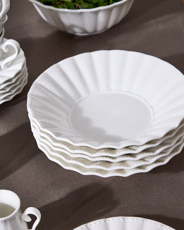 Mysa White Porcelain Tableware Collection | Dibor Crockery Sets