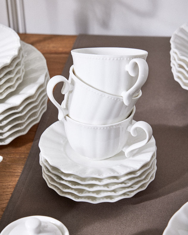 Mysa White Porcelain Tableware Collection | Dibor Crockery Sets