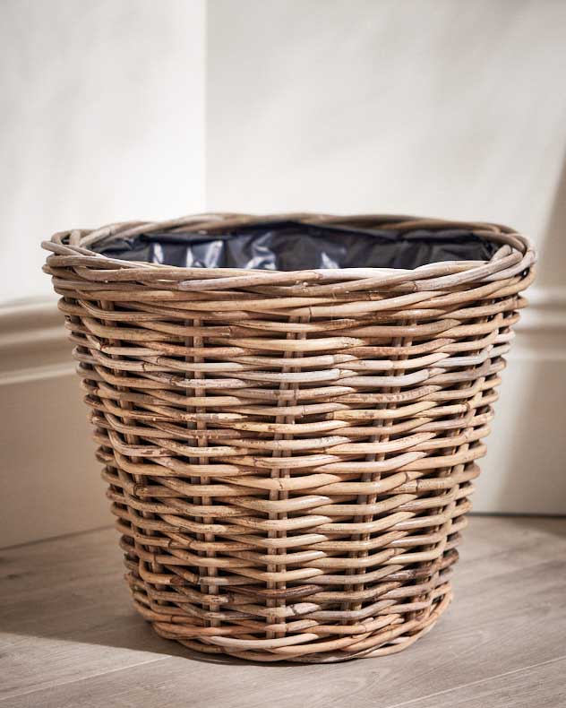 Rattan Planter Basket with Lining | Dibor Large Plant Pots