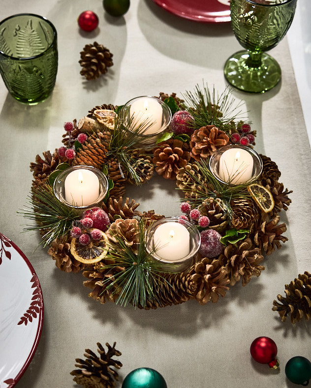 Citrus Spice Round Tealight Centrepiece – Dibor