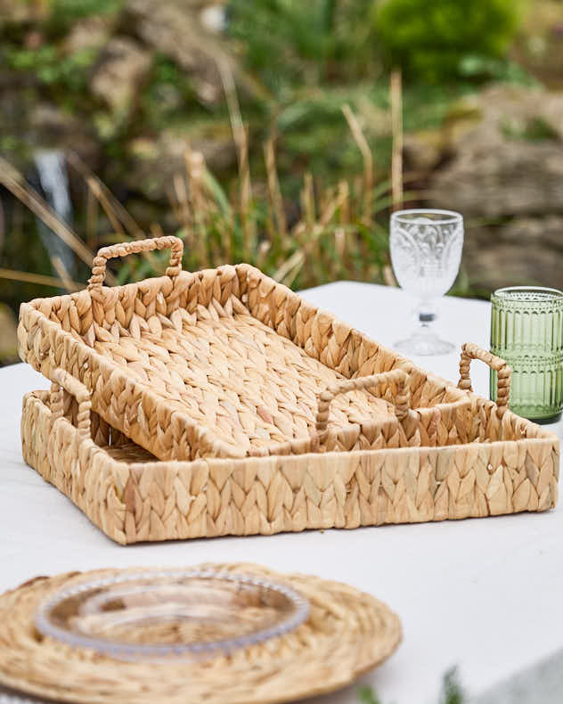 Rectangular Water Hyacinth Tray – Dibor