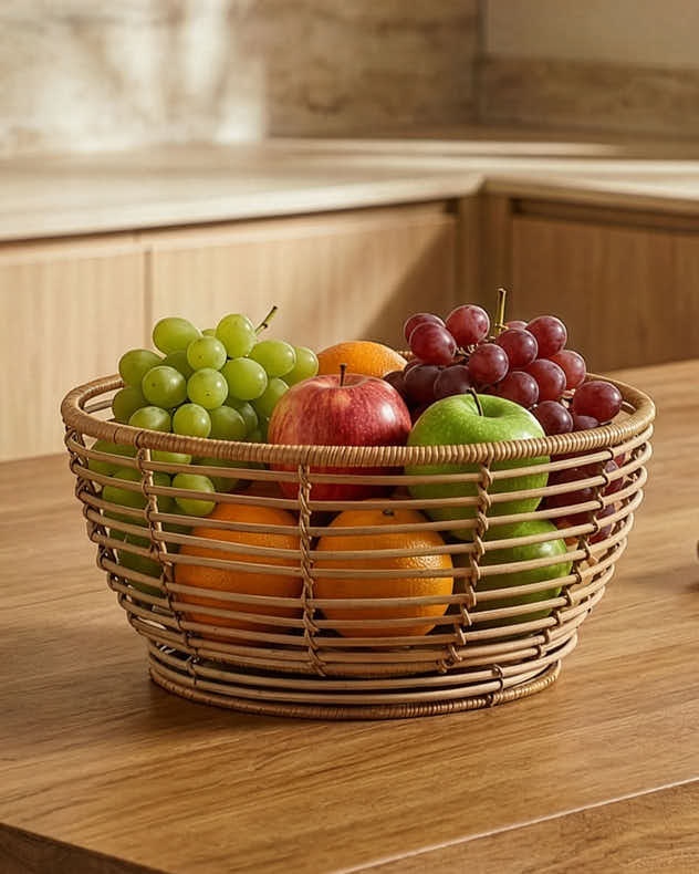 Rattan Fruit Bowl | Bowls | Dibor