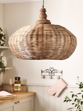 White Rattan Fruit Bowl – Dibor