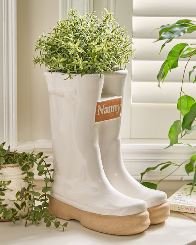 Nanny Ceramic Large Welly Planters – Dibor