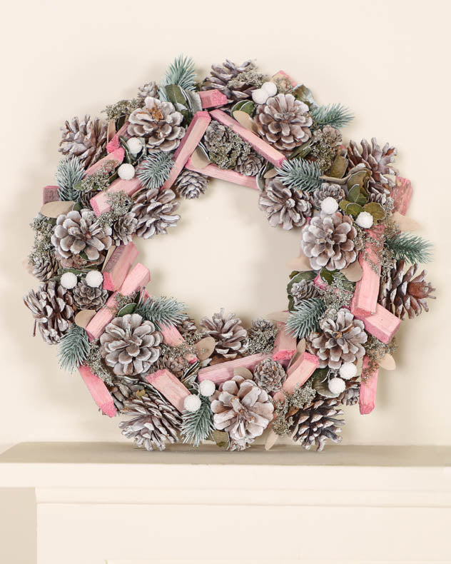 Pink Frost Luxury Indoor Wreath – Dibor