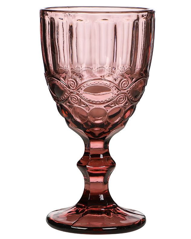 Aurielle Pink Wine Goblet | Dibor Glassware