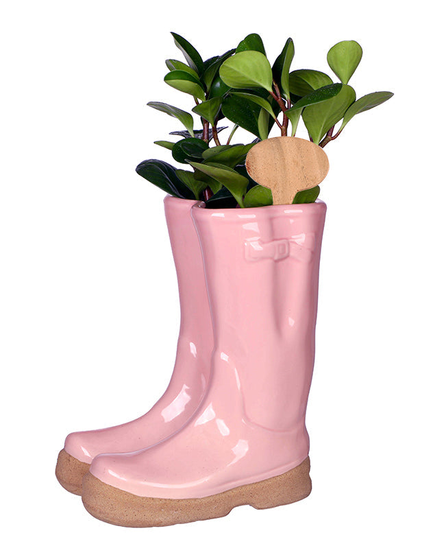 Large Pink Wellington Boots Planter – Dibor
